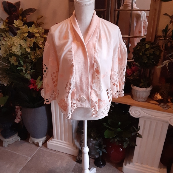 Susan Beebe | Sweaters | Susan Beebe Window Pane Lace Floral ...